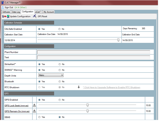 Configuration Tab – Radiodetection Support