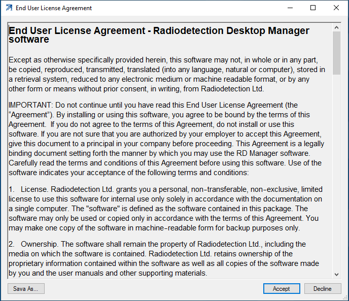 Installing RD Manager Online – Radiodetection Support