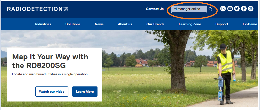 Installing RD Manager Online – Radiodetection Support