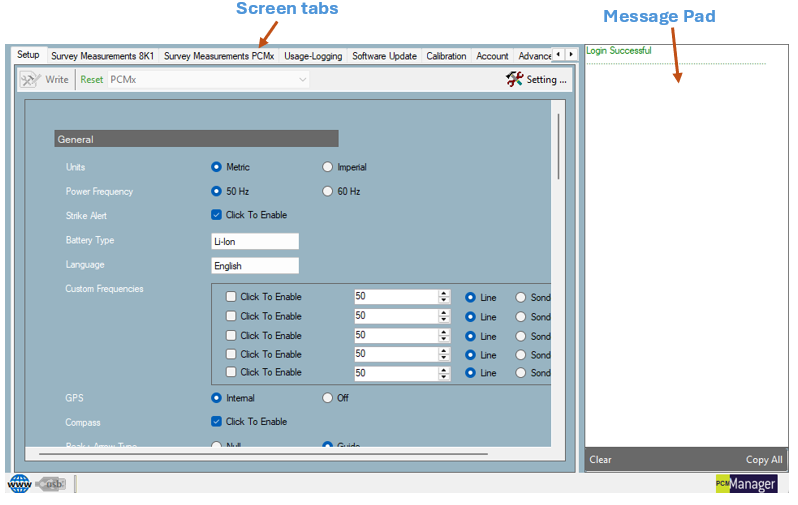 Running PCMx Manager for the first time – Radiodetection Support